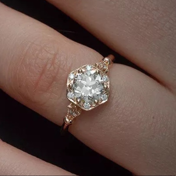 Jewelry | 925 Sterling Silver Plated With Rose Gold Ring | Poshmark